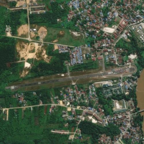 Susilo Airport in Sintang, Indonesia (Google Maps)