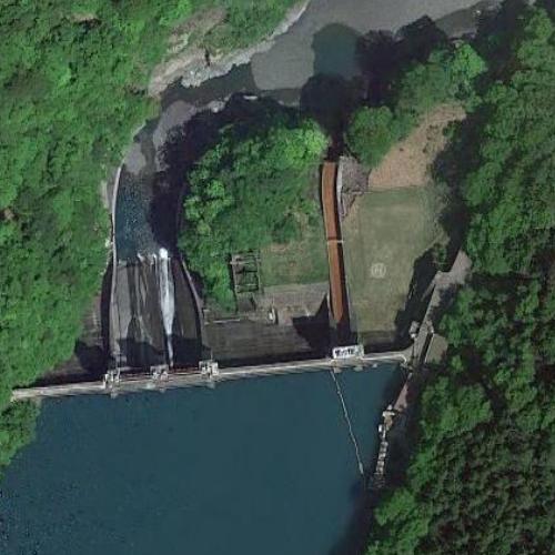 Senzu Dam in Kawanehon, Japan (Google Maps)