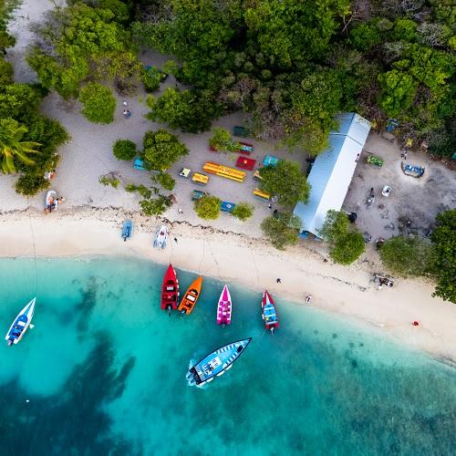 Colors at Petit Rameau in Petit Rameau, Saint Vincent and the ...