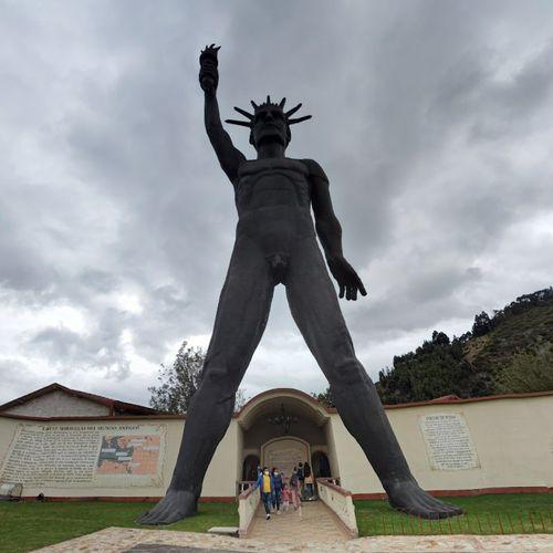 Colossus of Rhodes replica in Briceño, Colombia (Google Maps)