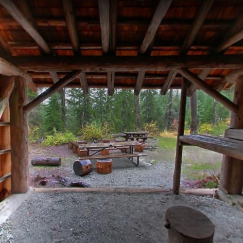High Bridge Shelter in Stehekin, WA (Google Maps)