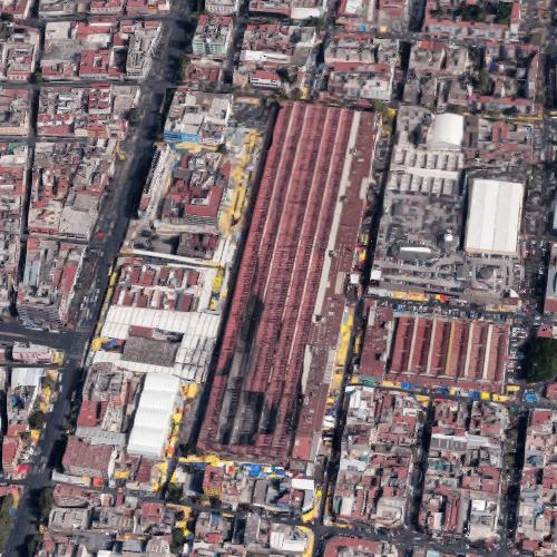 La Merced Market in Mexico City, Mexico (Google Maps)