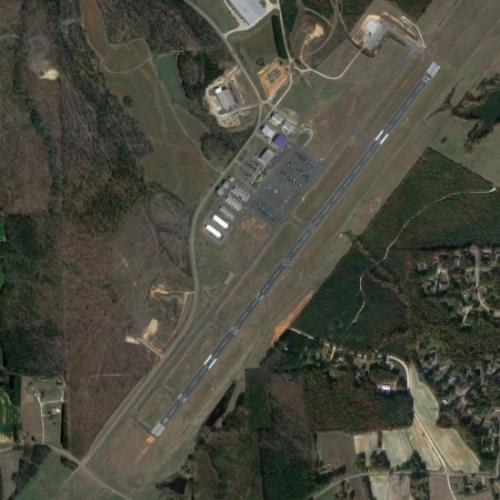 Triangle North Executive Airport in Louisburg, NC (Google Maps)