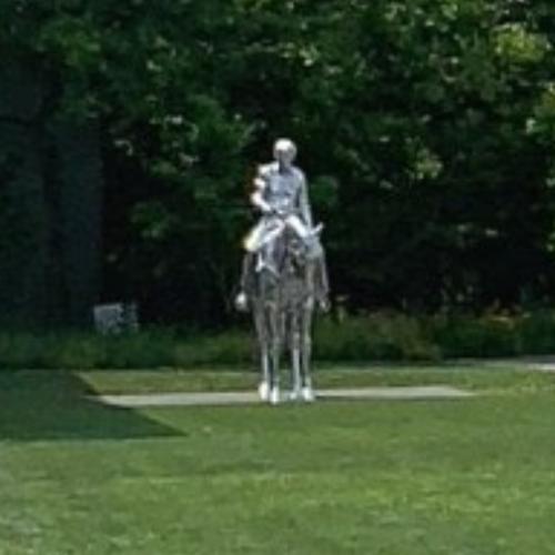 'Horse and Rider' by Charles Ray in Potomac, MD (Google Maps)