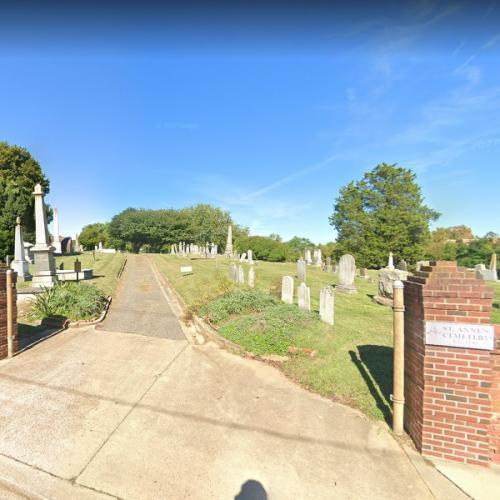 Saint Anne's Cedar Bluff Cemetery in Harwood, MD (Google Maps)