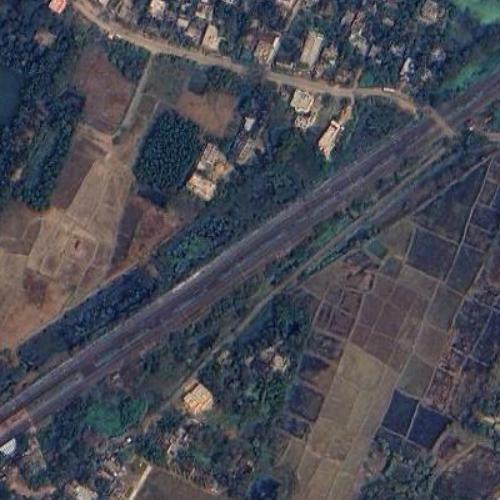2023 Odisha train collision site in Bahanaga, India (Google Maps)