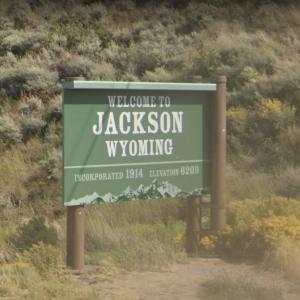 Welcome to Jackson Wyoming sign in Jackson, WY - Virtual Globetrotting