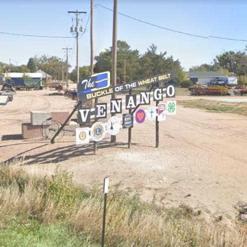 The Buckle of the Wheat Belt Venango sign in Venango, NE (Google Maps)