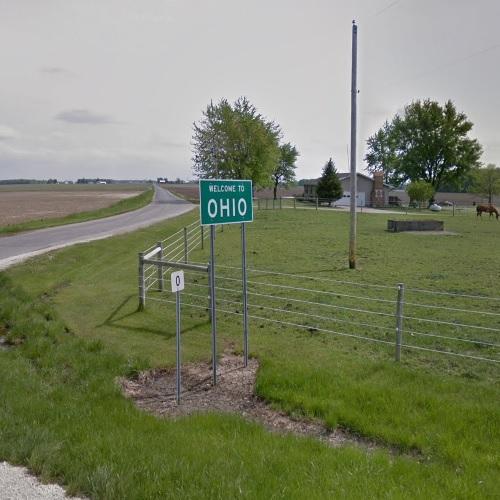 Welcome to Ohio sign in Berne, IN (Google Maps) (#8)