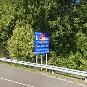 Welcome to Indiana sign in Evansville, IN (#10) - Virtual Globetrotting