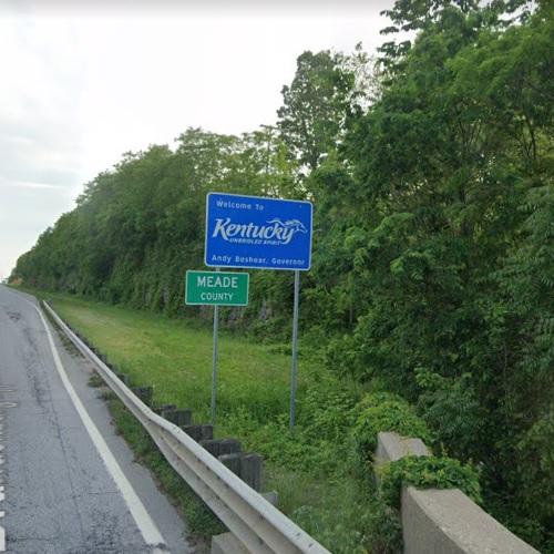 Welcome to Kentucky sign in Brandenburg, KY (Google Maps)