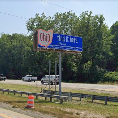 Welcome to Ohio sign in Ottawa Lake, MI (Google Maps)