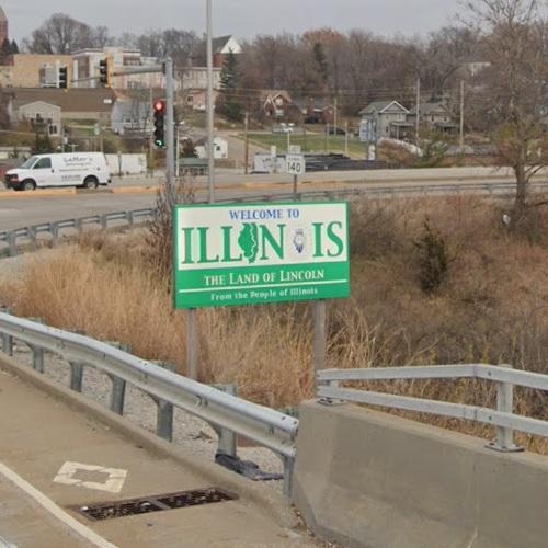 Welcome to Illinois sign in Alton, IL (Google Maps) (#9)