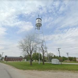 Lineville water tower in Lineville, IA - Virtual Globetrotting