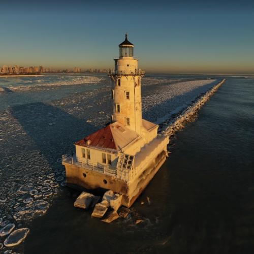 Chicago Harbor Light in Chicago, IL (Google Maps)