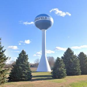 Springfield water tower, SD in Springfield, SD - Virtual Globetrotting