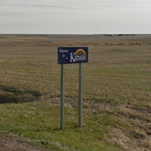 Welcome to Kansas sign in Atwood, KS (Google Maps)