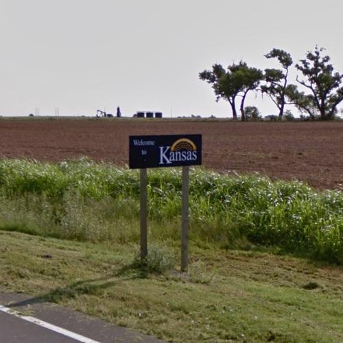 Welcome to Kansas sign in Hardtner, KS (Google Maps) (#8)