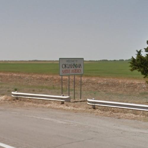 Welcome to Oklahoma sign in Burlington, OK (Google Maps) (#6)