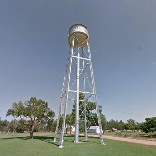 Hazelton water tower in Hazelton, KS (Google Maps)
