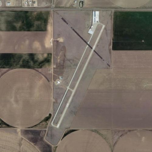 Hugoton Municipal Airport in Hugoton, KS (Google Maps)