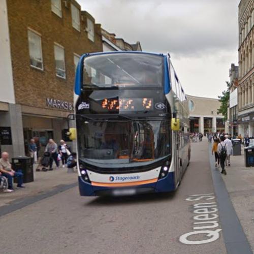 Stagecoach (West) No.10671 SN16 OYT in Oxford, United Kingdom (Google Maps)