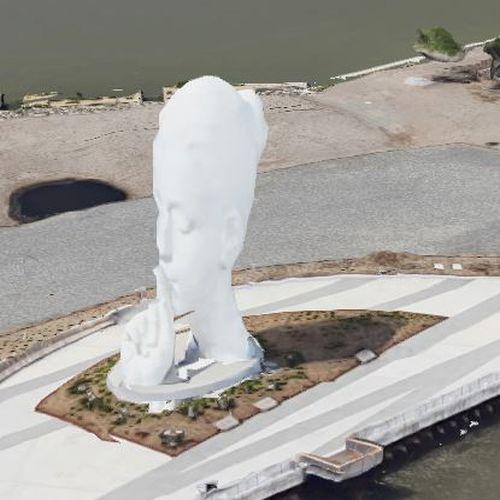 Water's Soul by Jaume Plensa in Jersey City, NJ (Google Maps)