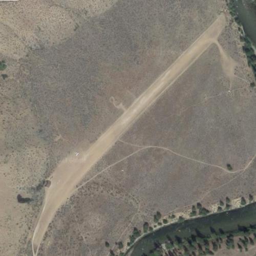 Thomas Creek Airport in Yellowjacket, ID (Google Maps)