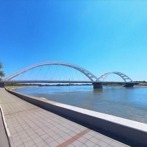 Žeželj Bridge in Novi Sad, Serbia (Google Maps)