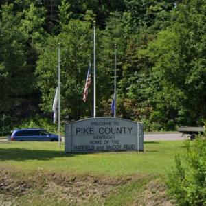 Welcome to Pike County sign in South Williamson, KY - Virtual Globetrotting