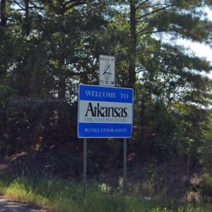 Welcome to Arkansas sign in Kiblah, AR - Virtual Globetrotting