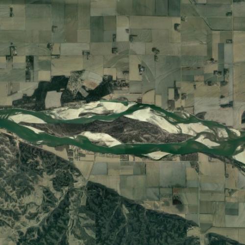 Goat Island (Missouri River) in Wynot, NE (Google Maps)