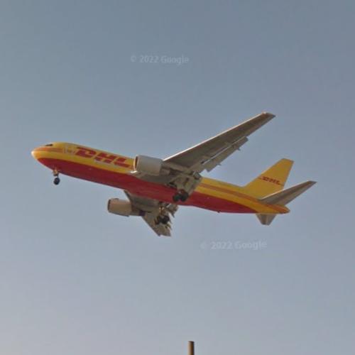 DHL Landing in Mexico City, Mexico (Google Maps)