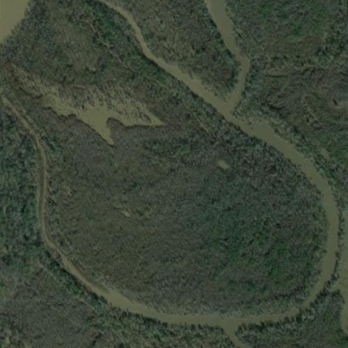 Jim Burns Island (aka Jim Burrs Island) in Malcolm, AL (Google Maps)