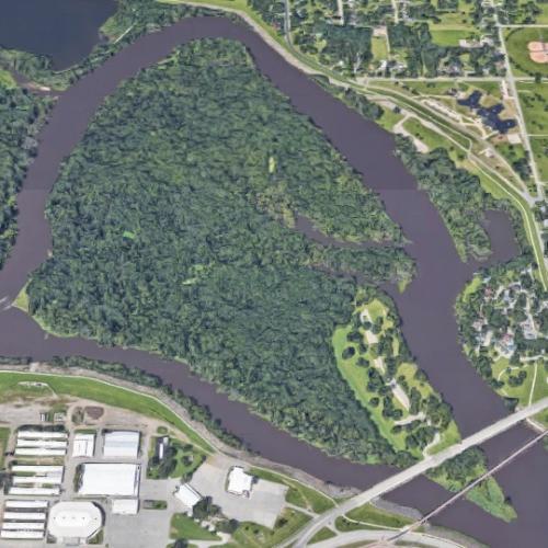 San Souci Island in Waterloo, IA (Google Maps)