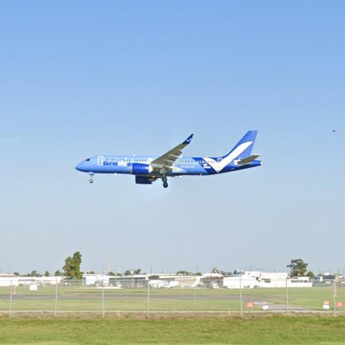 Breeze Airways Airbus A220 [N215BZ] in New Orleans, LA (Google Maps)