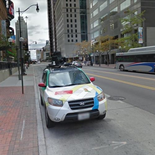 Google Street View car in Columbus, OH (Google Maps)