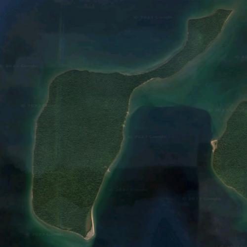 Rocky Island in Sand Bay, WI (Google Maps)