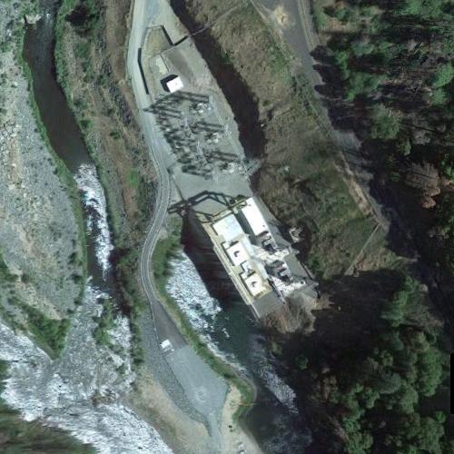 Poe Powerhouse in Concow, CA (Google Maps)