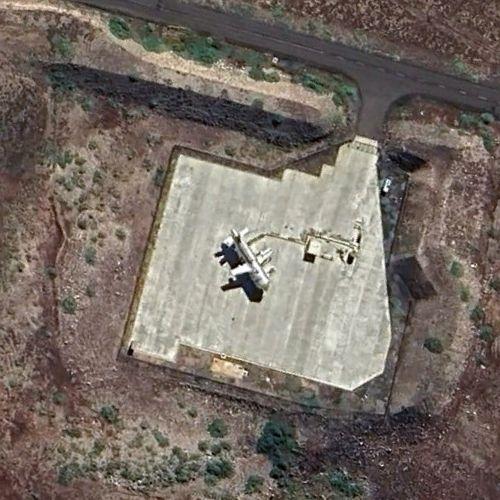 Fire-training mockup plane in Longwood, Saint Helena (Google Maps)