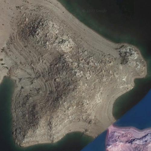 Little Boulder Island in Hoover Dam, NV (Google Maps)