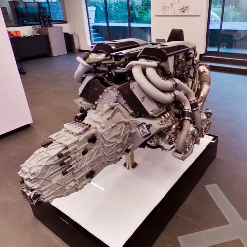 Bugatti W16 Engine in Paris, France (Google Maps)