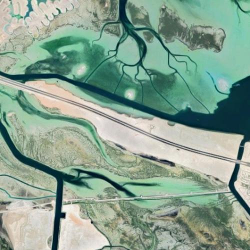 Al Fahid Island in Abu Dhabi, United Arab Emirates (Google Maps)