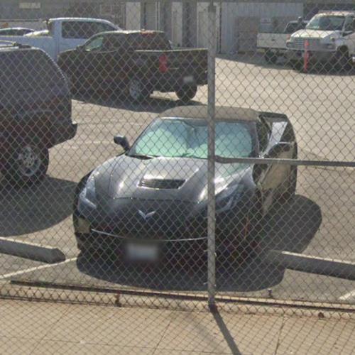 Chevrolet Corvette C7 Convertible in Los Angeles, CA (Google Maps)