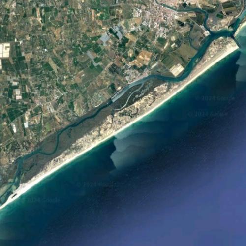 Tavira Island in Pedras de El-Rei, Portugal (Google Maps)