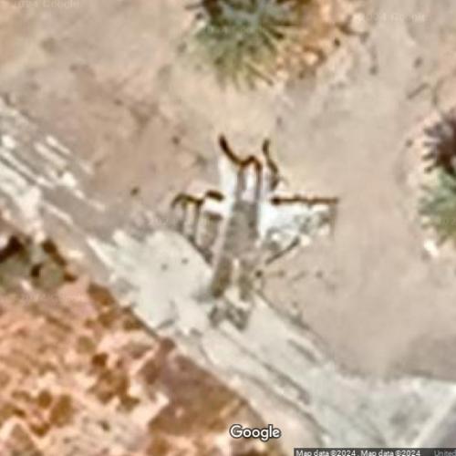 Destroyed Libyan MiG-25 in Tripoli, Libya (Google Maps)
