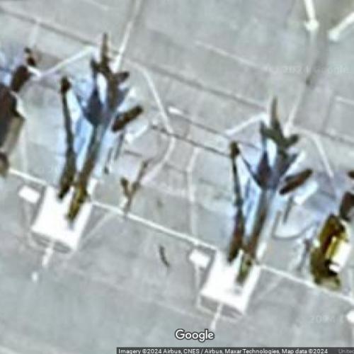 Polish Su-22M-4s in Swidwin, Poland (Google Maps)