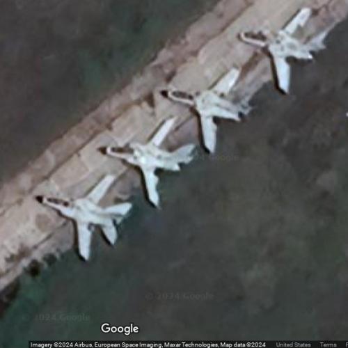 Italian Tornado IDS aircraft in Ghedi, Italy (Google Maps)