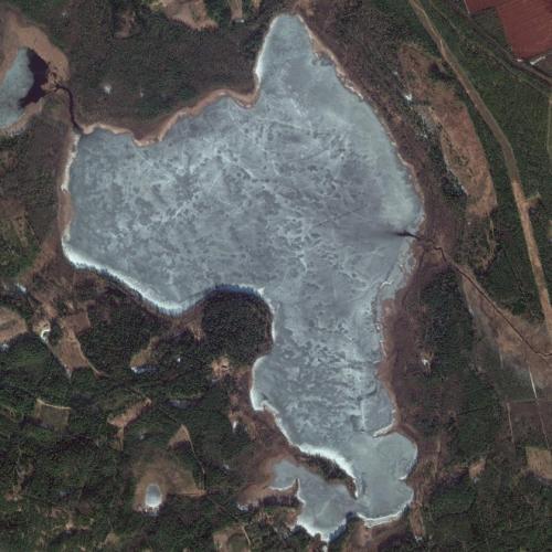Aheru Lake in Koikküla, Estonia (Bing Maps)