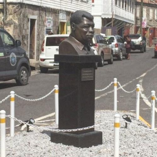 Sir Simeon Daniel Bronze Bust in Charlestown, Saint Kitts and Nevis ...